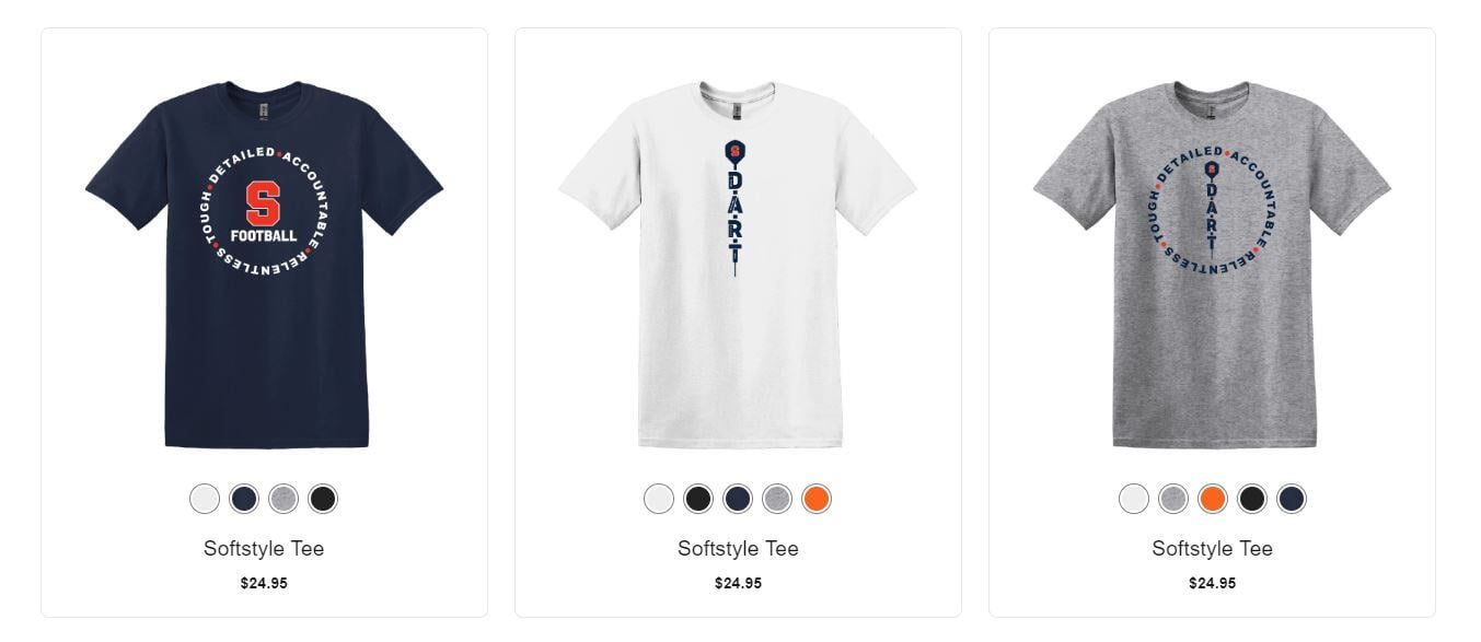 Case Study: Syracuse’s Coach Brown’s DART Merch POD Site